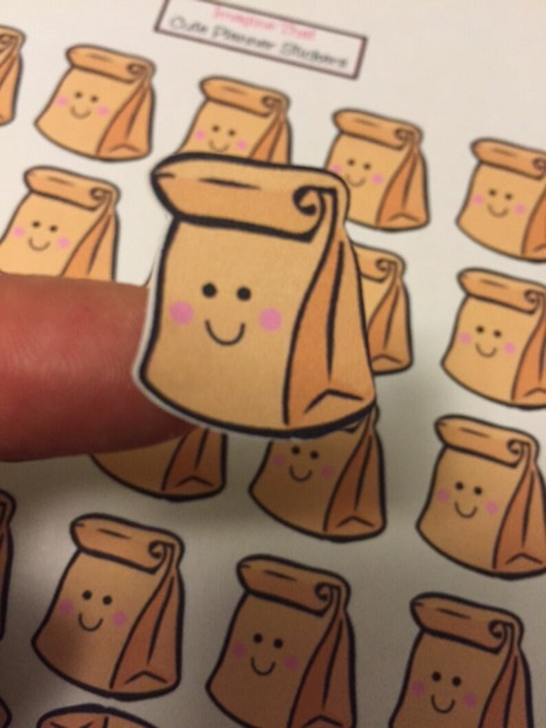 Lunch bag planner stickers | Etsy