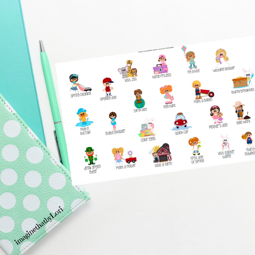 Spring Bucket List Planner Stickers - Etsy