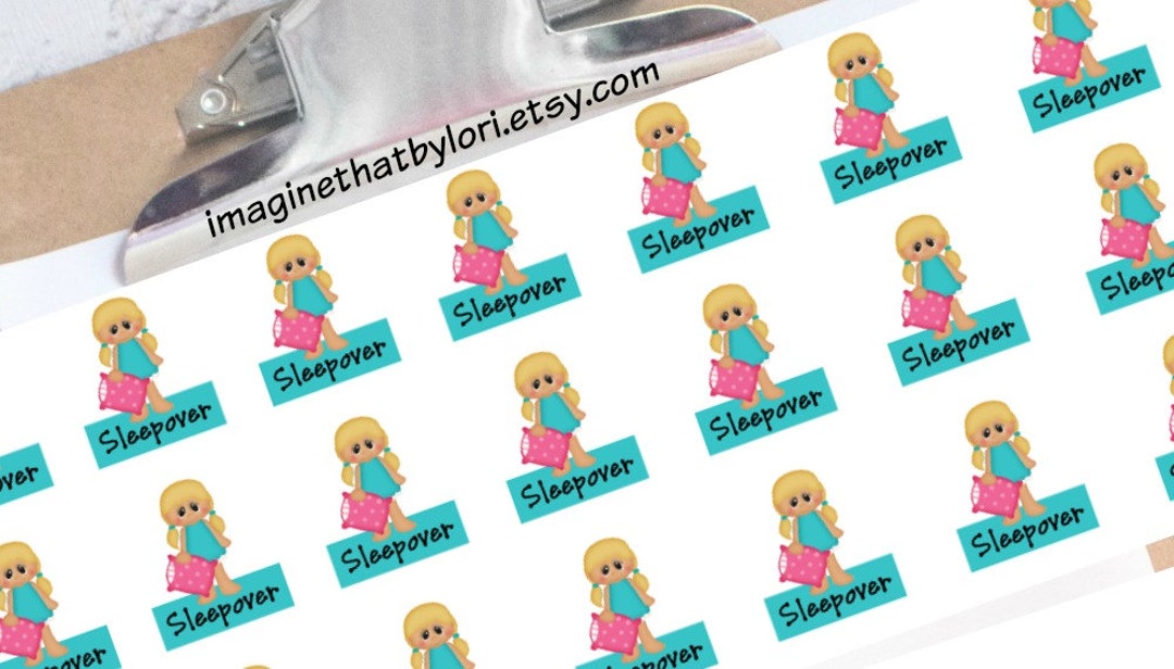 Sleepover Planner Stickers (blonde) - Etsy