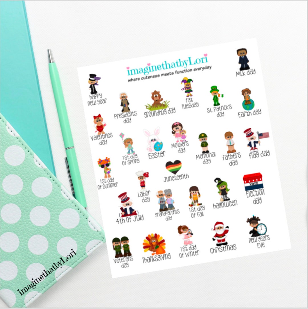 Mini Holiday Planner Stickers - Etsy