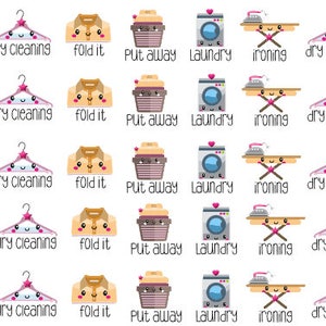 Laundry Dry Cleaning and Ironing Planner Stickers | Etsy