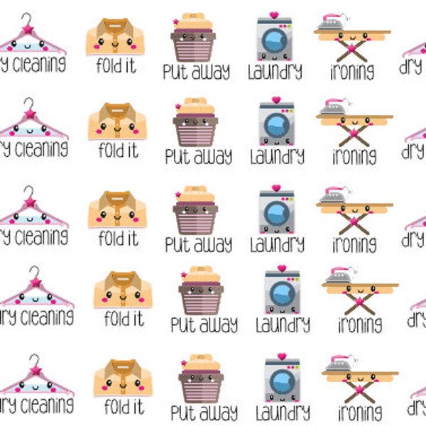 Laundry Stickers - Etsy