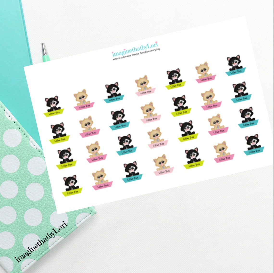 Litter Box Planner Stickers - Etsy