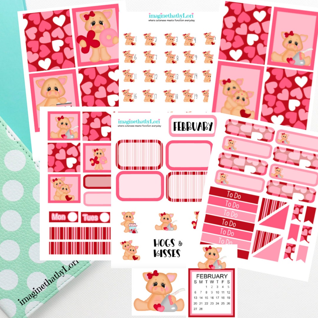 Hogs and Kisses Mini Kit Valentines Day - Etsy