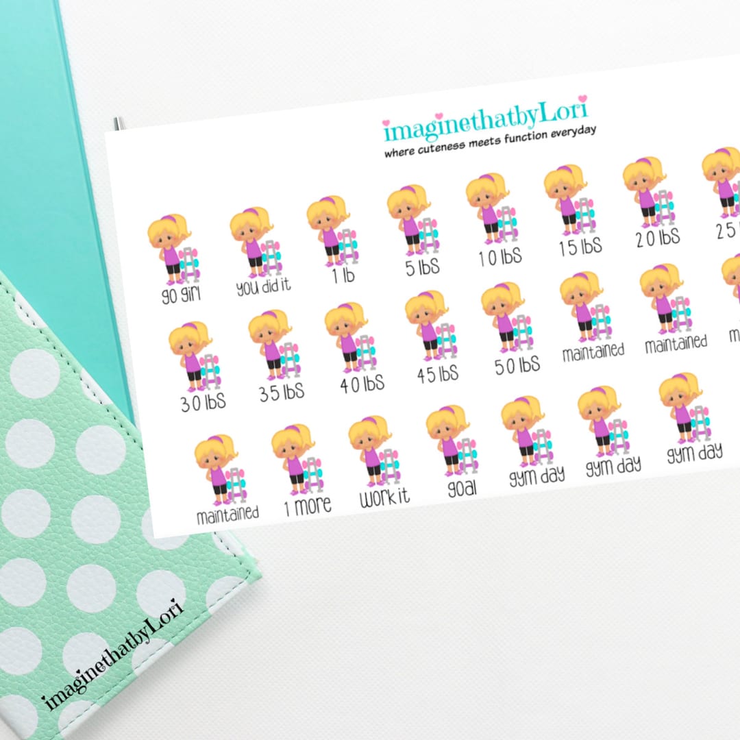 Diet Gym Healthy Planner Stickers (blonde) - Etsy