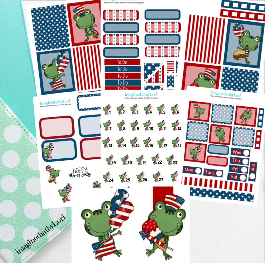 Hoppy 4th Fourth of July Mini Kit Frog Frogs - Etsy