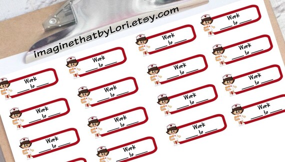 Nurse Schedule Planner Stickers | Etsy