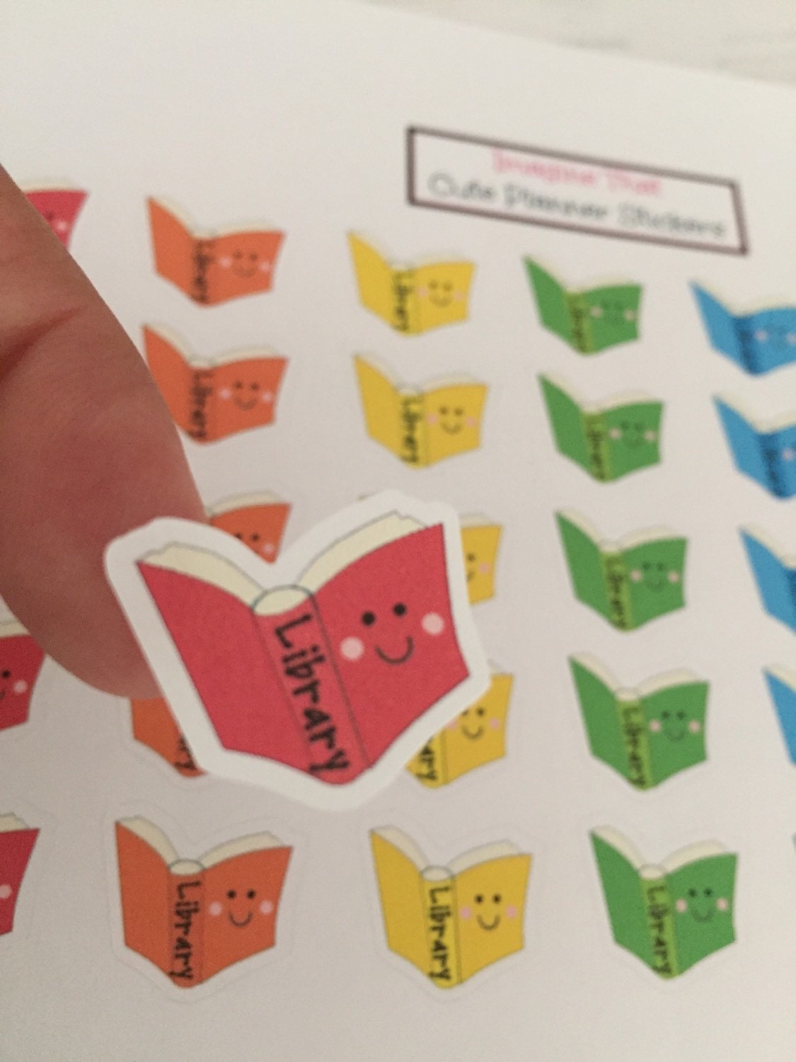 Library Reminder Planner Stickers - Etsy
