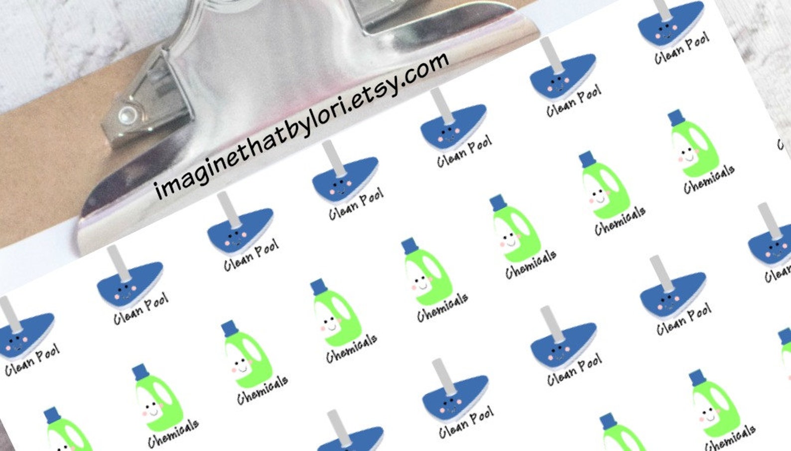 Pool Maintenance Planner Stickers - Etsy