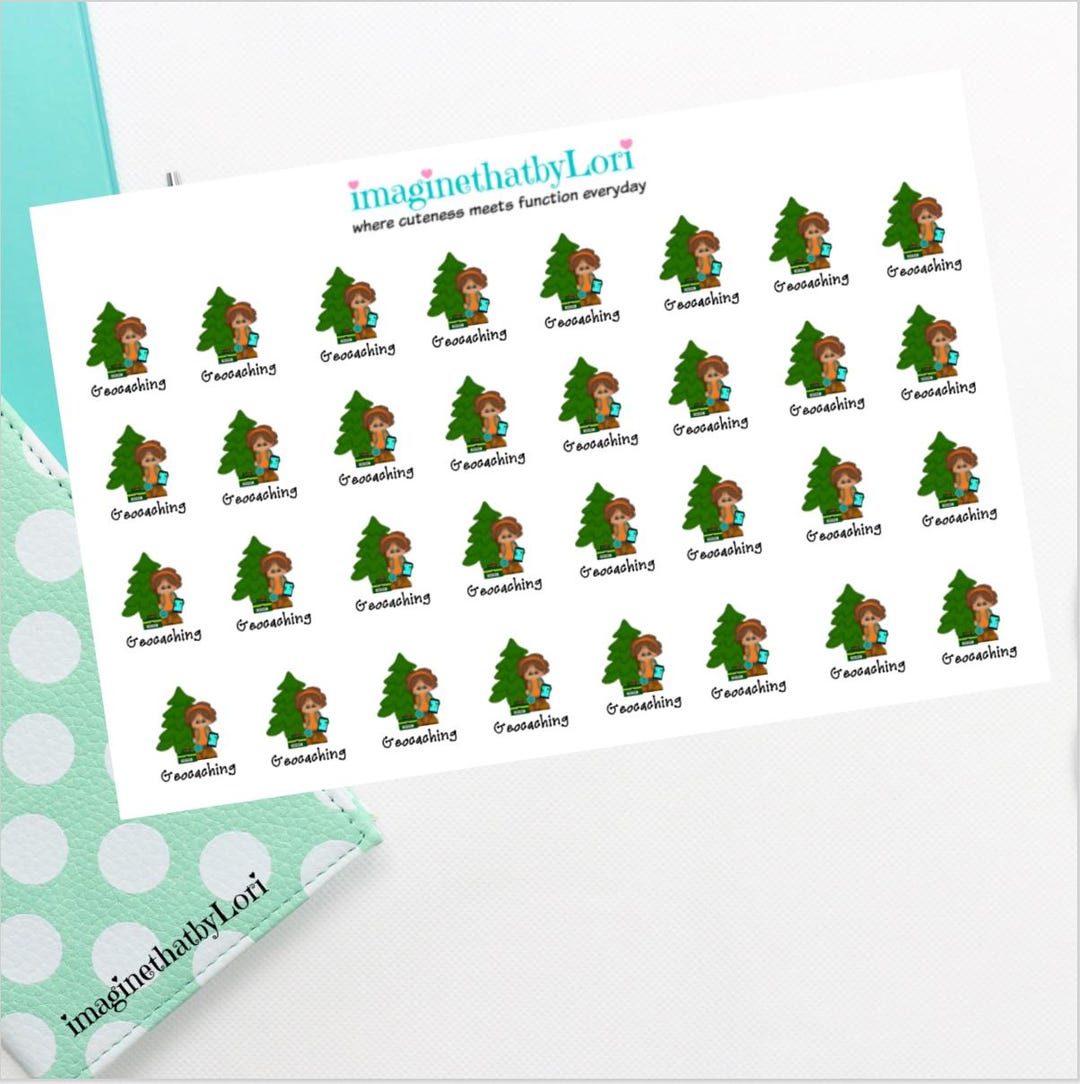 Geocaching Planner Stickers (girl) Hiking Scout - Etsy