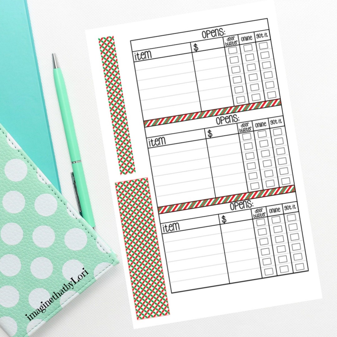 Black Friday Organizer Single Sticker for Hobonichi Planner - Etsy