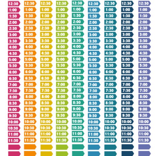 Time Planner Stickers Based on EC Colors | Etsy