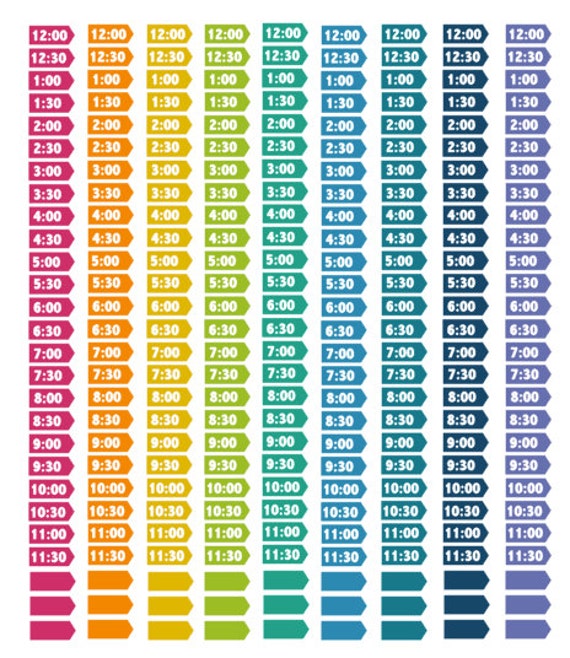 Time Planner Stickers Based on EC Colors | Etsy