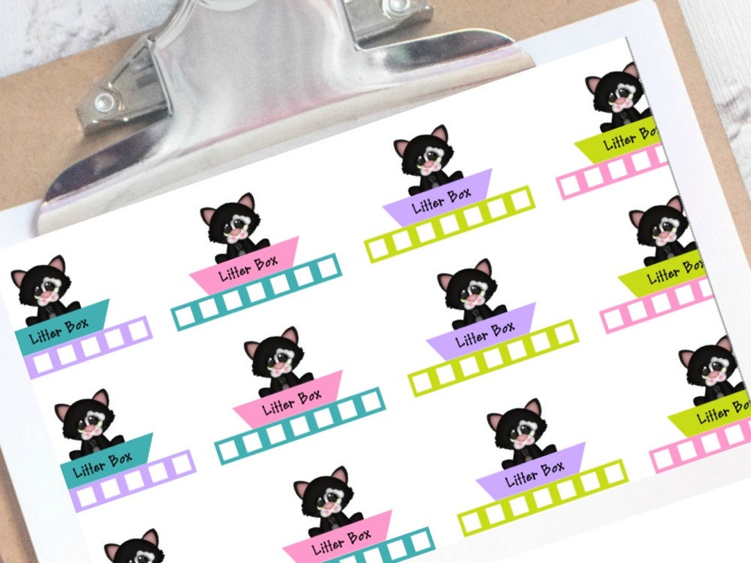 Weekly Litter Box Planner Stickers - Etsy