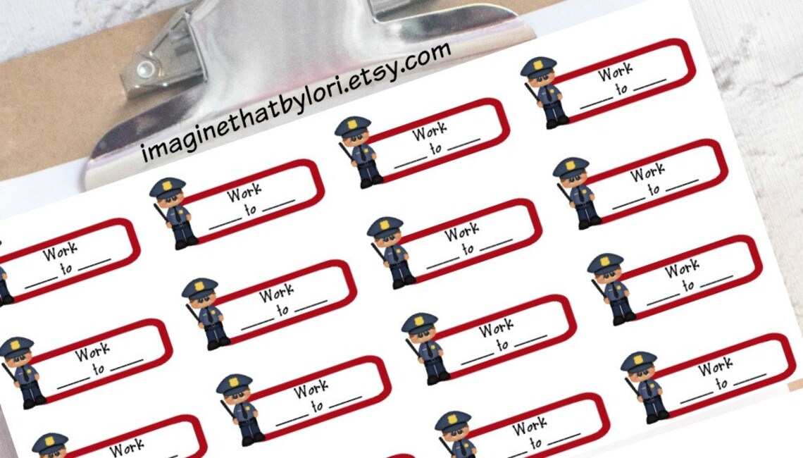 Police schedule planner stickers | Etsy