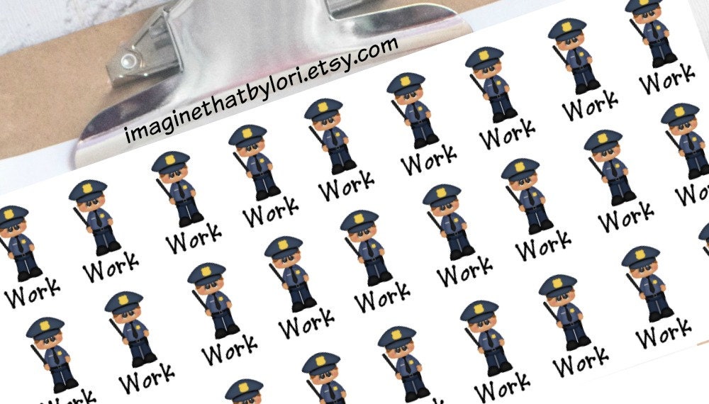 Police stickers for your planner | Etsy