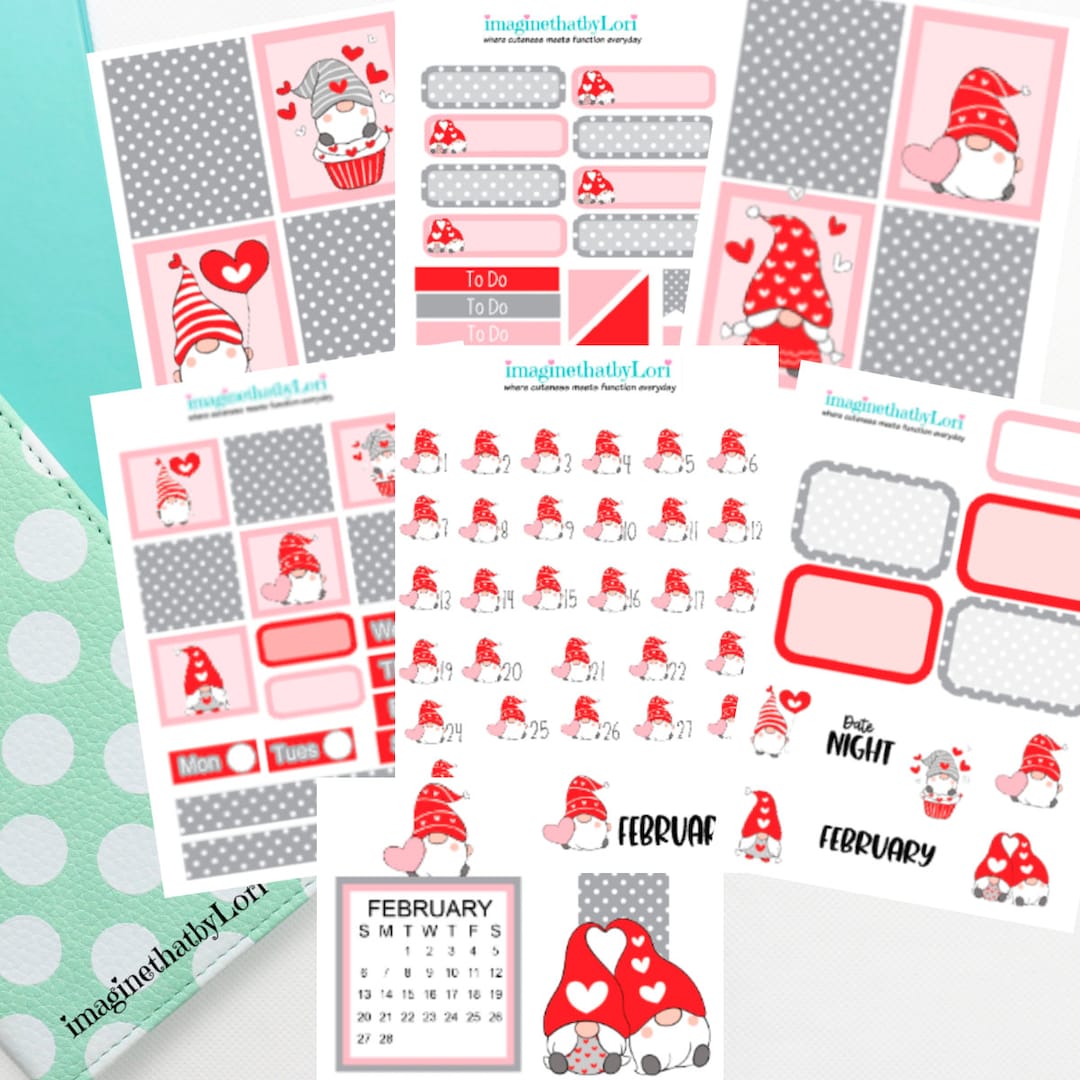 Calendar Gnome February Mini Kit Valentines Day - Etsy