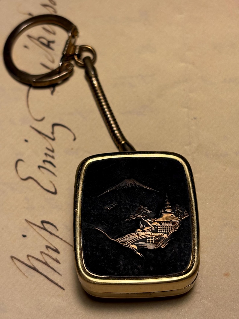 Vintage Sankyo, JAPAN Music Box Keychain, Damascene Style - Etsy