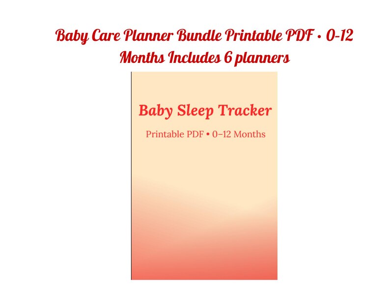Baby Sleep Tracker Printable PDF, Newborn Sleep Log & Nap Tracker, 0-12 ...
