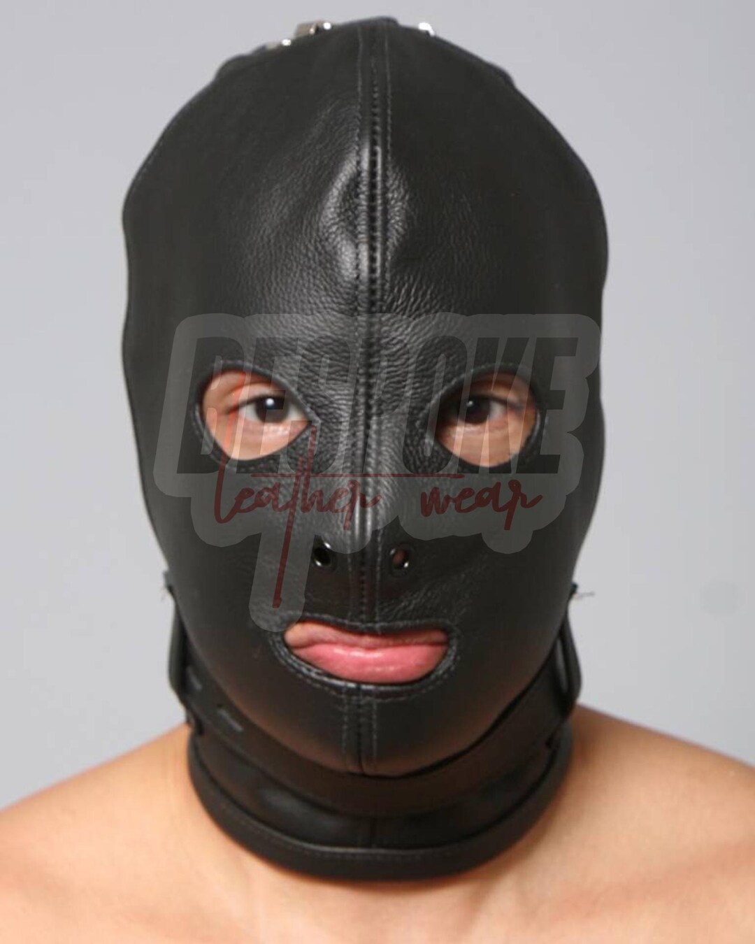 Handcrafted Leather Sensory Mask Custom Made Full Head Hood Locking ...