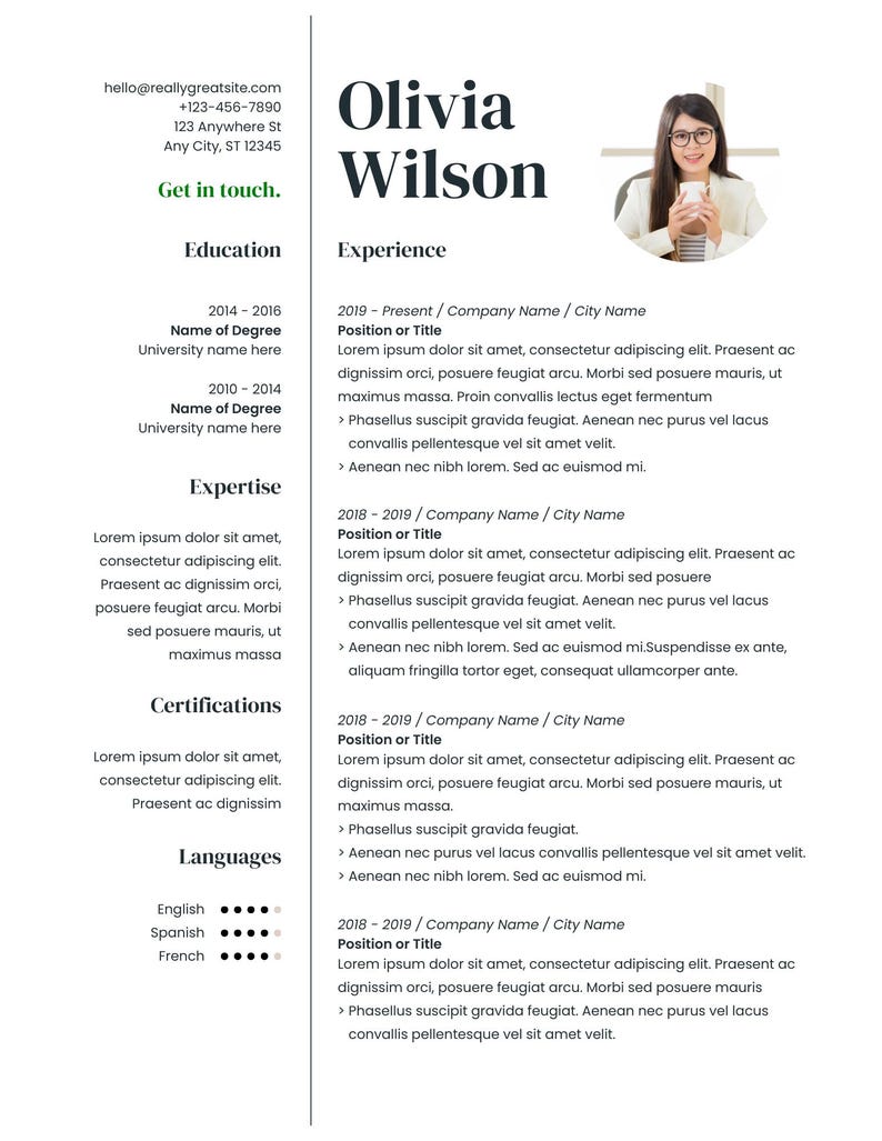 ATS Resume Template | Ats Friendly Resume | Modern ATS Friendly Resume ...