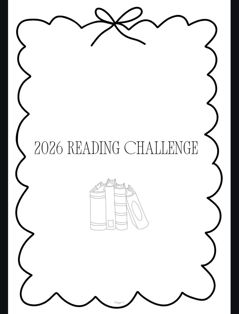 2026 Reading Challenge Printable - Etsy UK