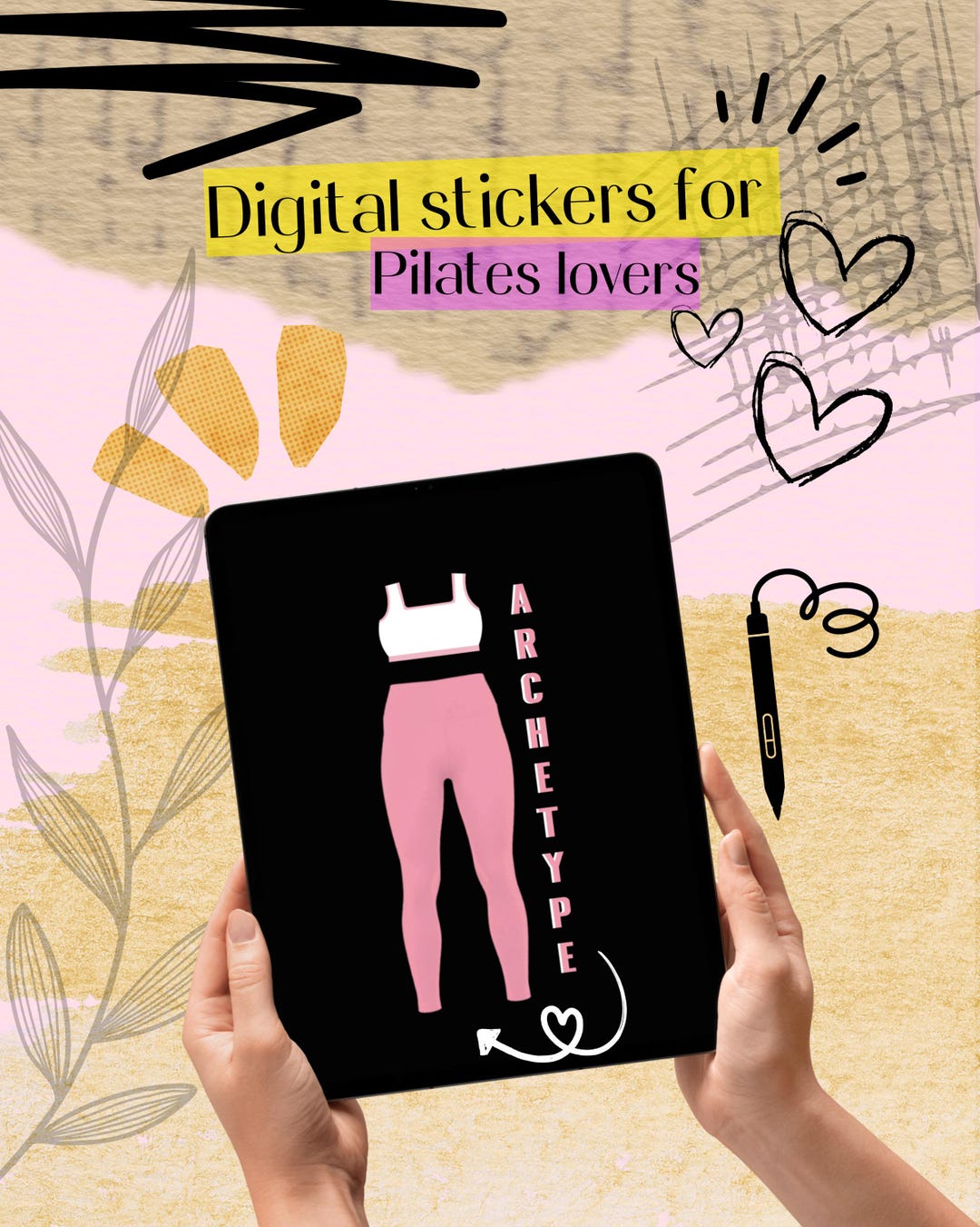 Pilates Digital Sticker (archetype) - Etsy