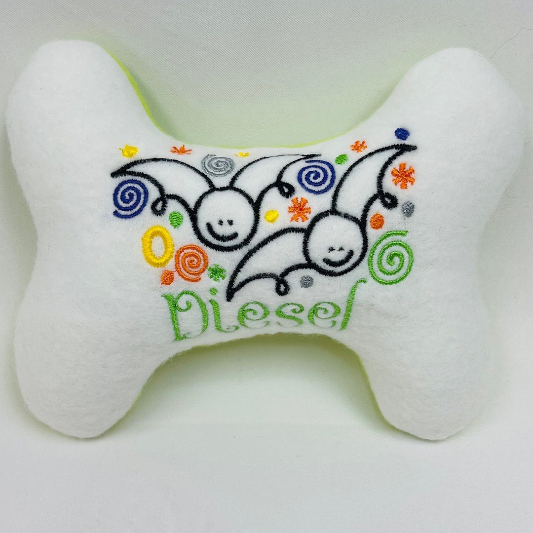 Customized Name Stuffed Bone Toy, Dog Toy, Halloween Dog Toy, Dog Toy ...
