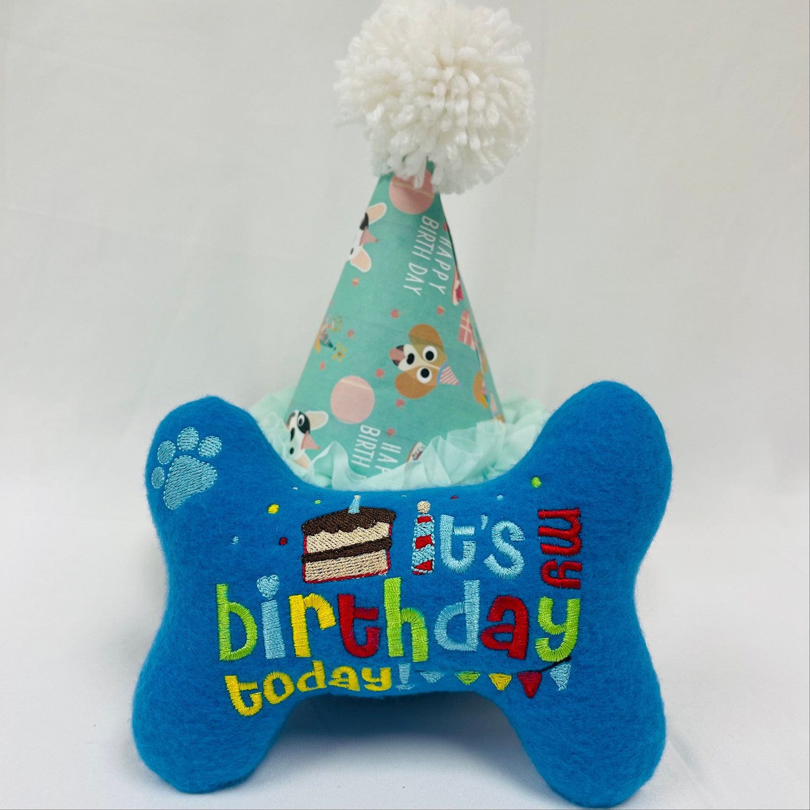 Dog/ Puppy Stuffed Bone Toy Birthday Bone it's My | Etsy