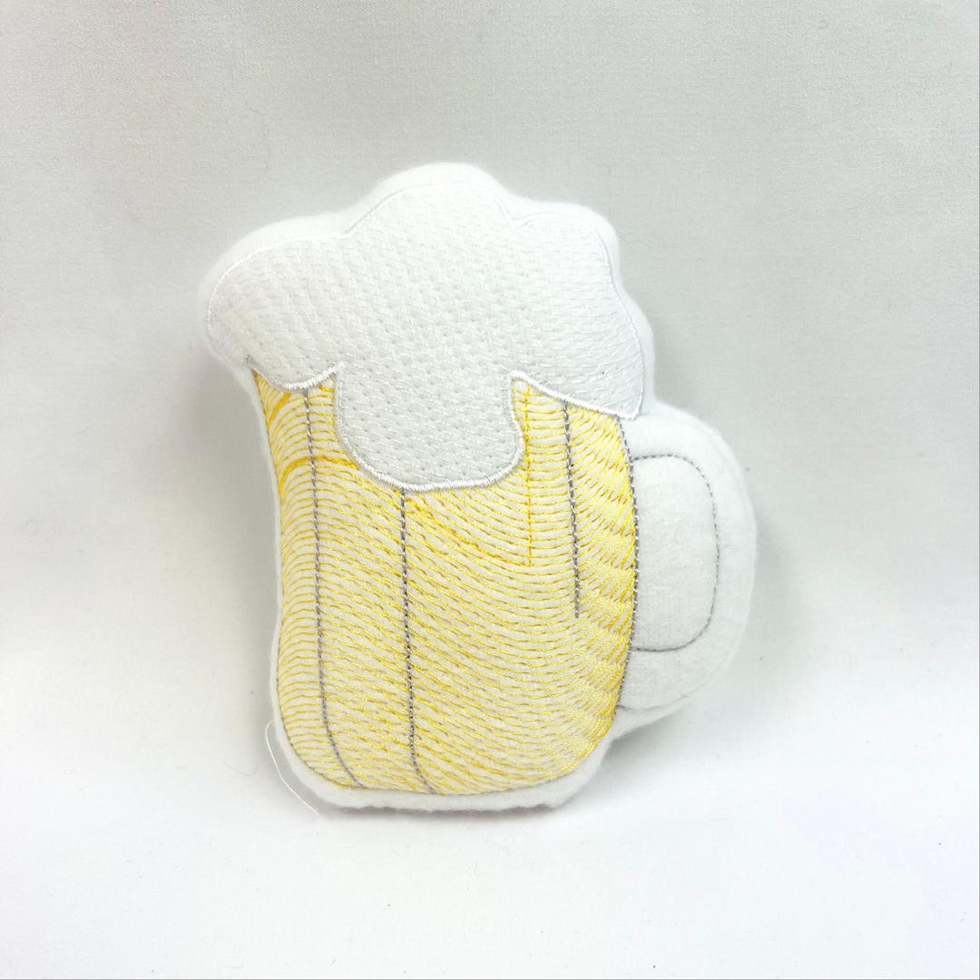 Handmade Beer Plush Dog Toy – Embroidered Polyester Fleece - Etsy