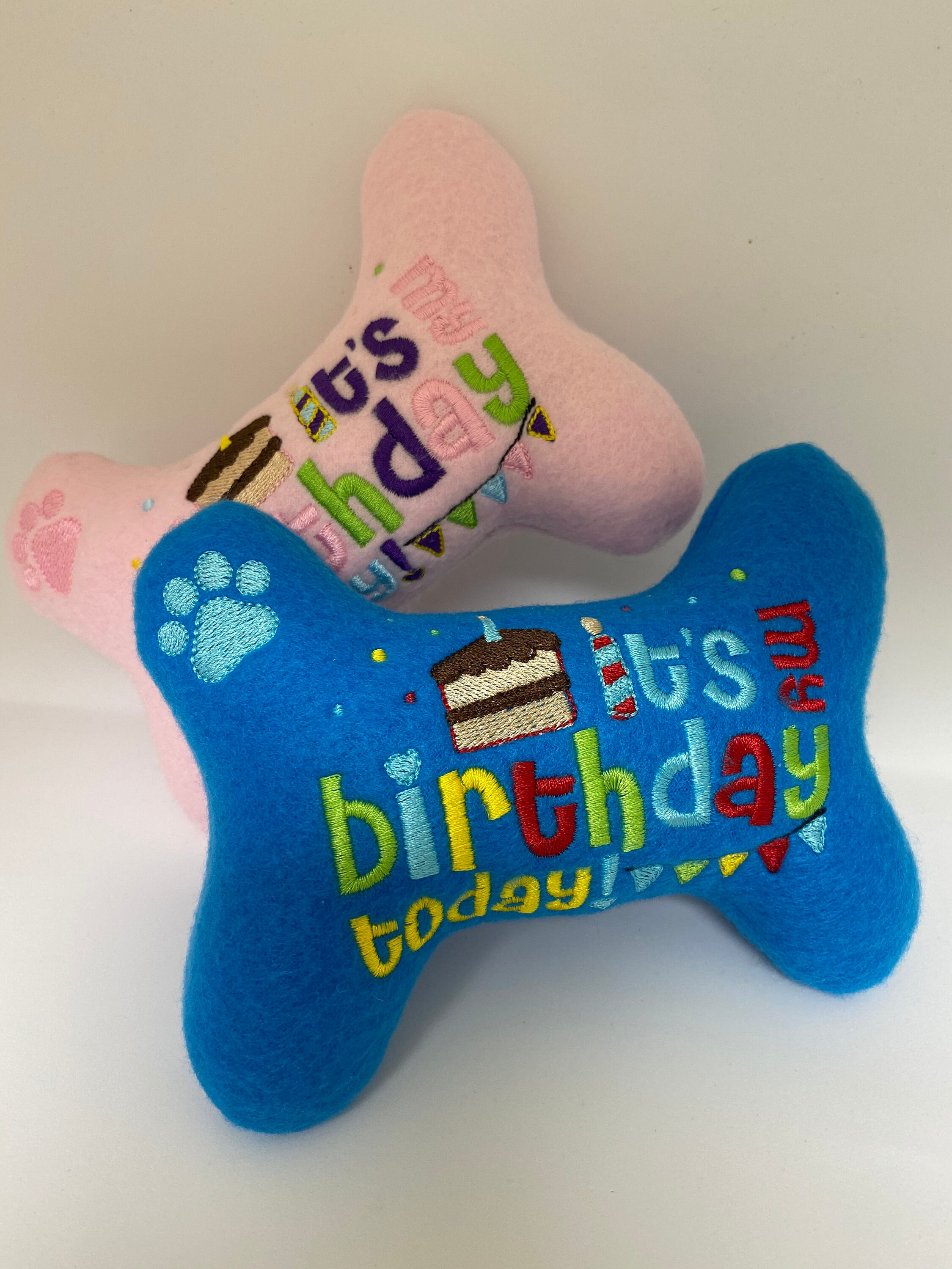 Dog/ Puppy Stuffed Bone Toy Birthday Bone It's | Etsy