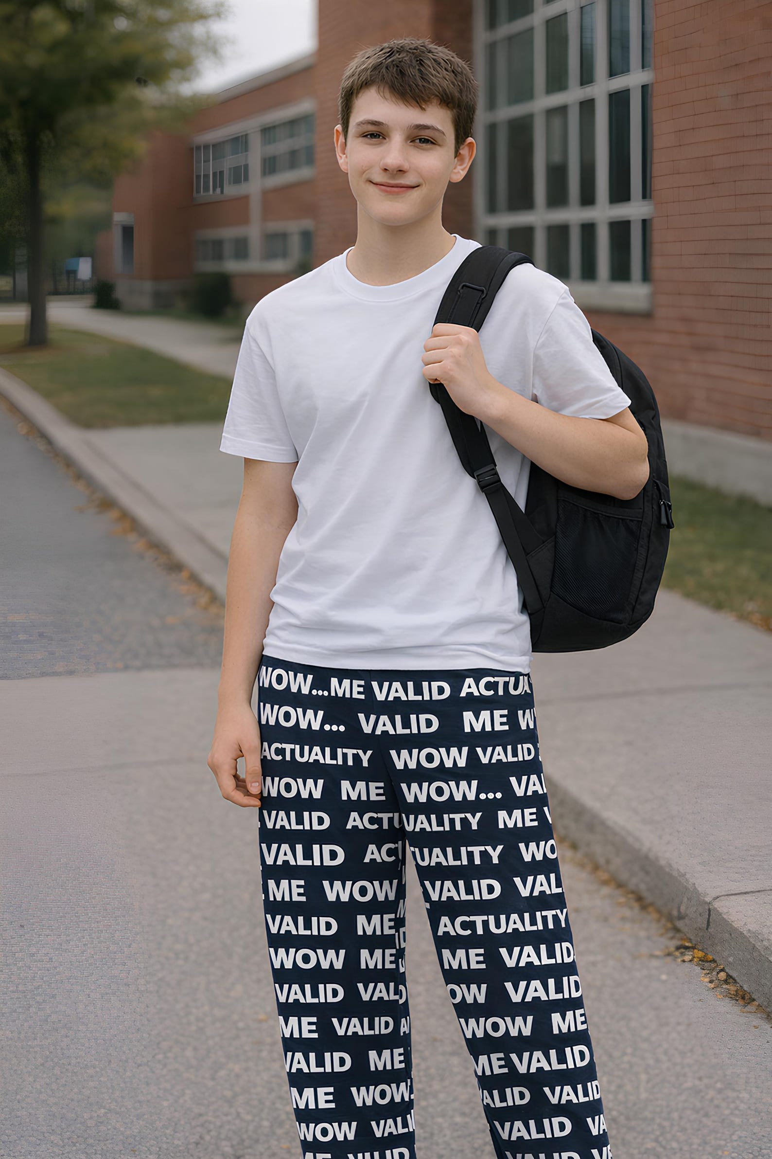 Meme Pajama Pants Unisex – Funny Lounge Pants for Teens, Blue Meme ...