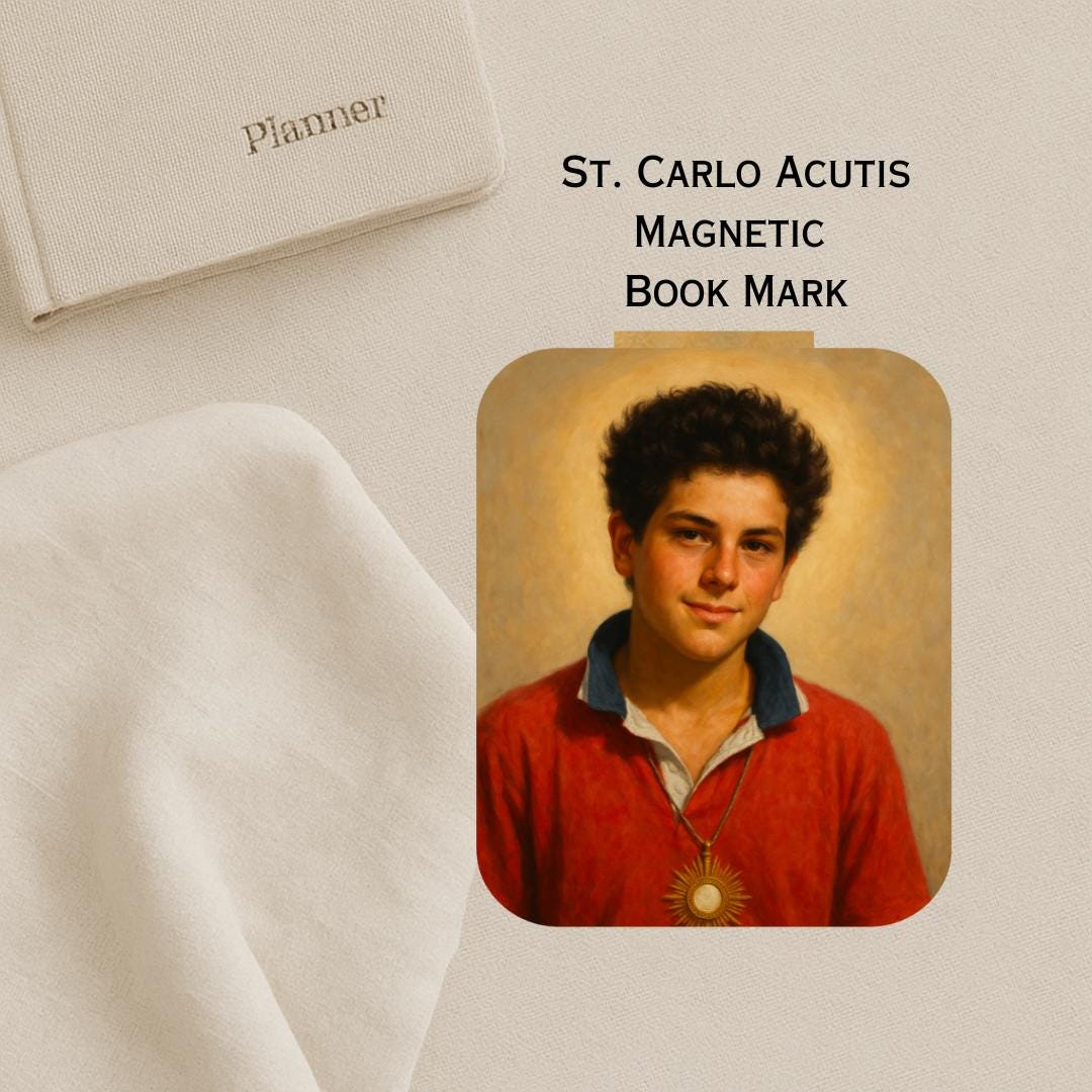St. Carlo Acutis Magnetic Bookmark | Catholic Saint Gift | Strong Hold ...