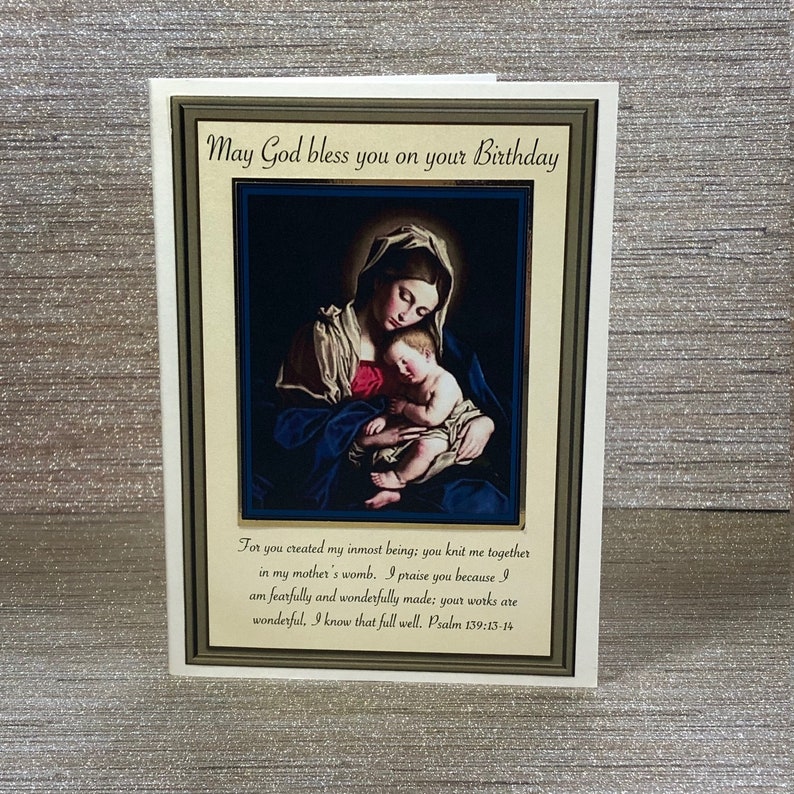 Catholic Birthday Card, Our Lady Birthday Card, Happy Birthday ...