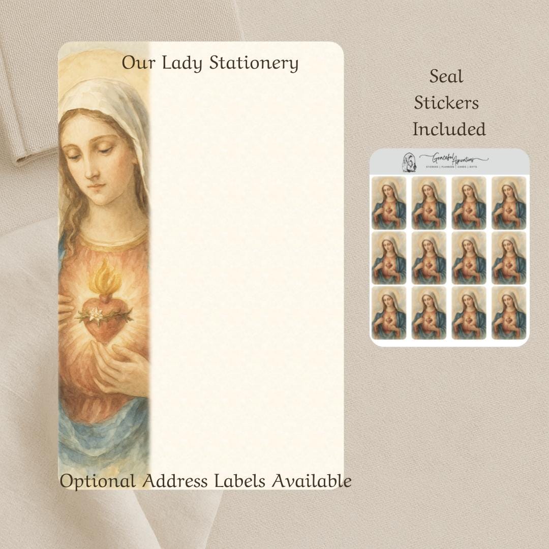 Our Lady Stationery Set | Marian Letters, Envelopes & Stickers ...