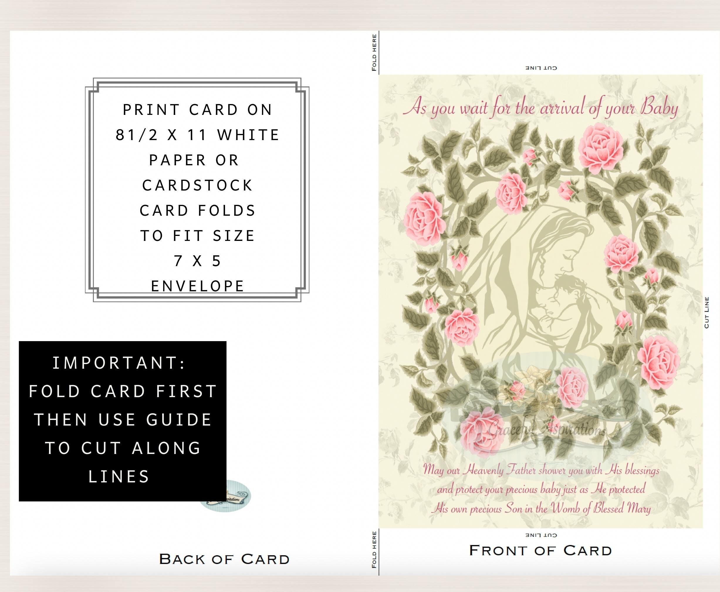 PRINTABLE INSTANT DOWNLOAD Catholic Baby Shower Card - Etsy