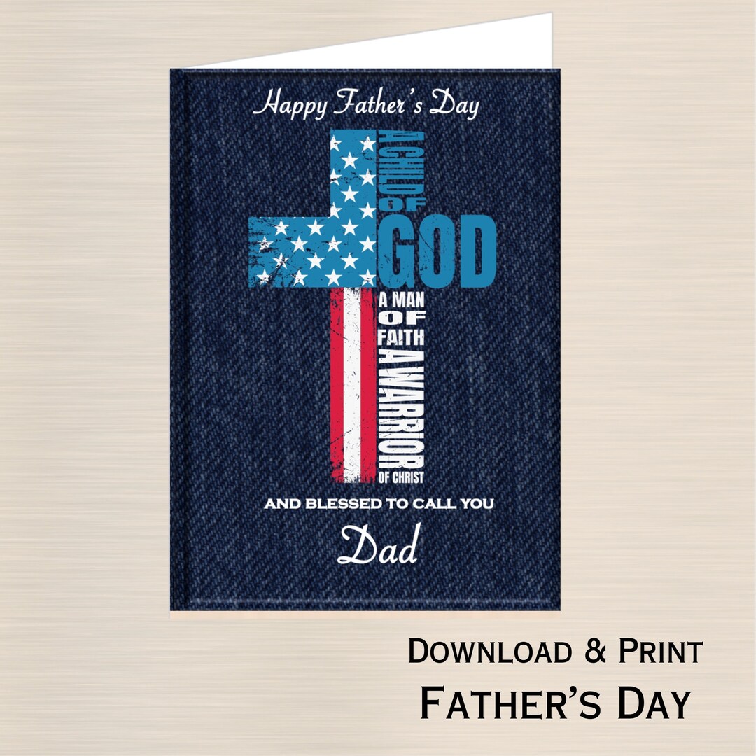 PRINTABLE Instant Download PDF Christian Father's Day Catholic Father's ...