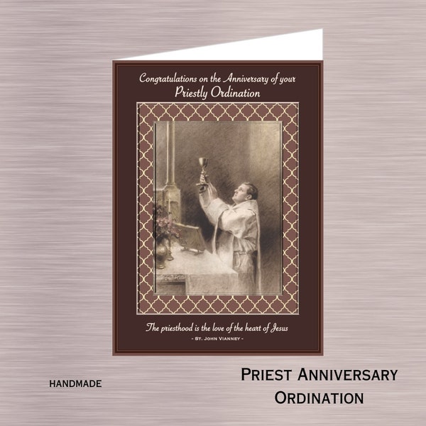 Catholic Priest Ordination Anniversary Cards - Etsy