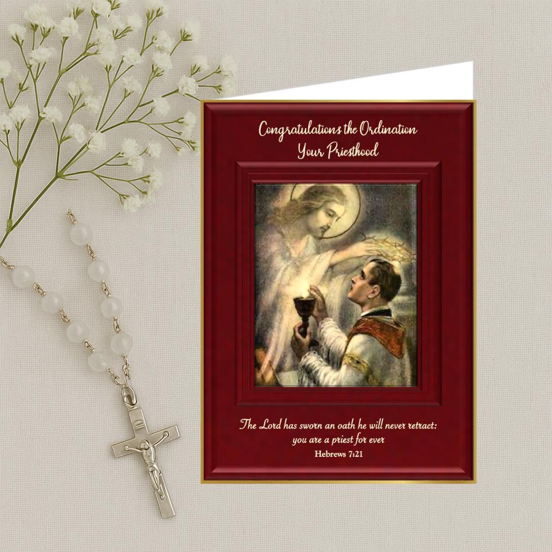 Handmade Priest Ordination Card: Catholic Congratulations - Etsy