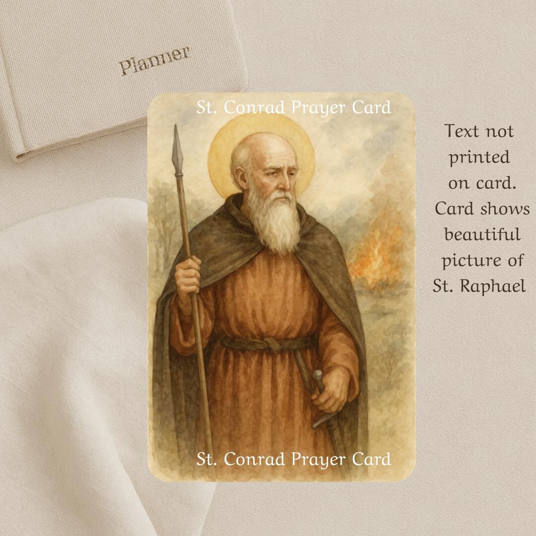 St. Conrad of Piacenza Prayer Card | Catholic Devotional | Mercy ...