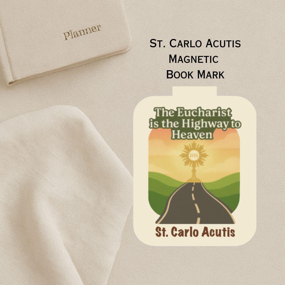 St. Carlo Acutis Magnetic Bookmark: Catholic Saint Gift, Eucharist ...