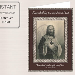 PRINTABLE Instant Download Catholic Priest Birthday Card, Happy ...