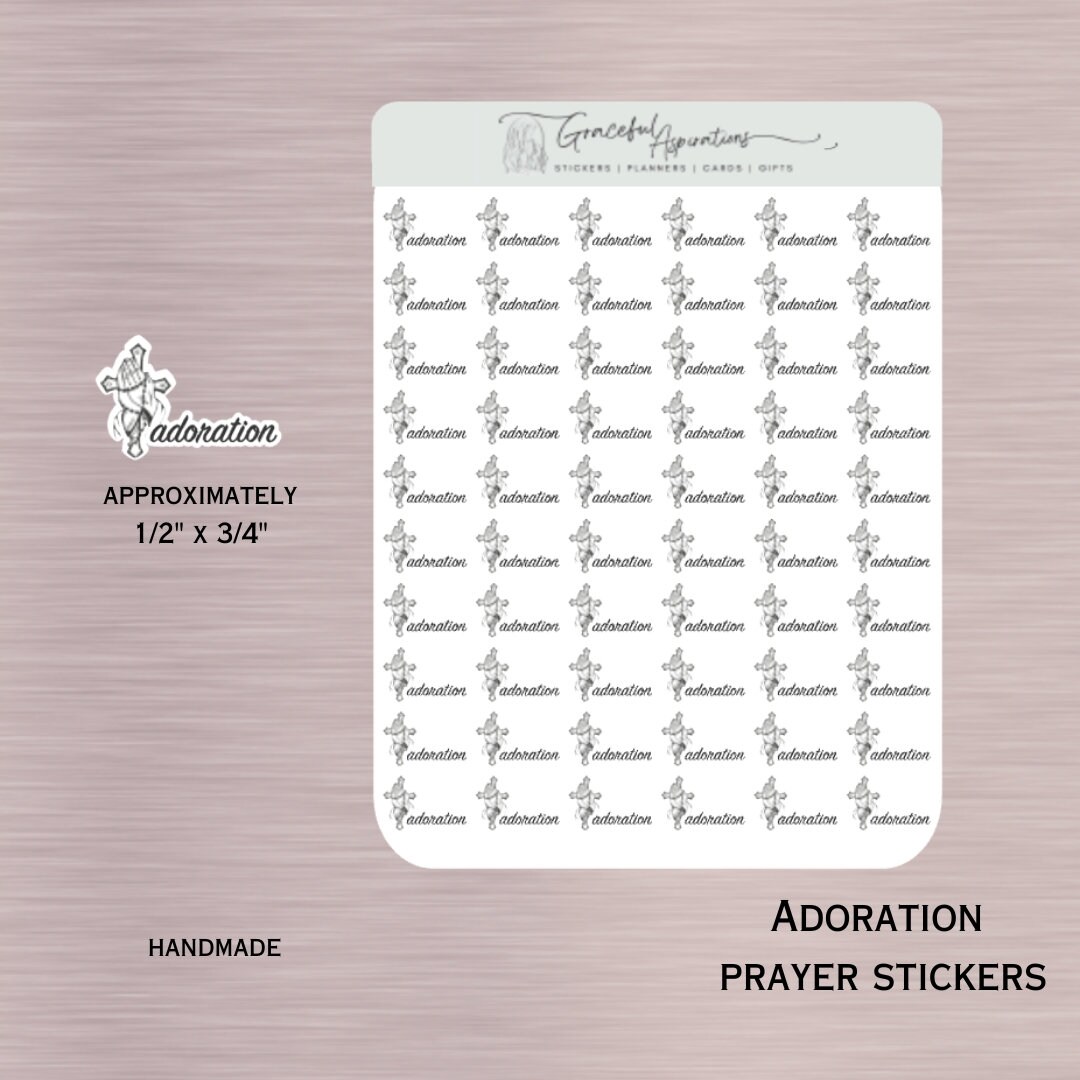 Adoration Sticker | Prayer Sticker | Devotion | Blessed Sacrament - Etsy