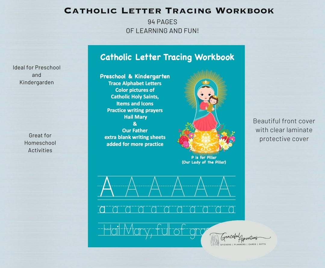 Catholic Letter Tracing Workbook Learn to Write Letters, Tracing ...
