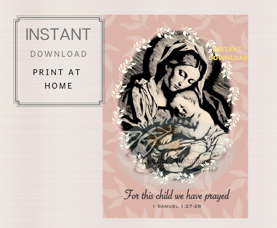 PRINTABLE INSTANT DOWNLOAD Catholic Baby Shower Card - Etsy