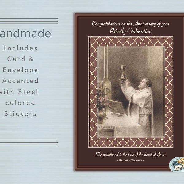 Catholic Priest Ordination Anniversary Cards - Etsy