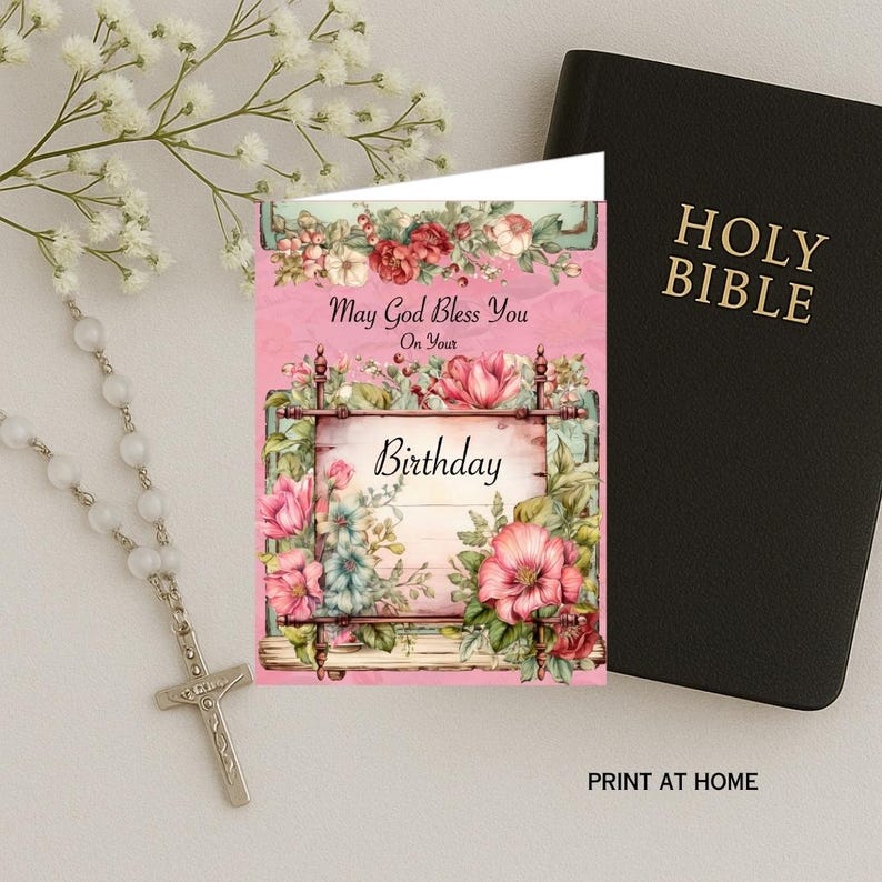 PRINTABLE | INSTANT DOWNLOAD - Catholic Birthday Card | Christian ...