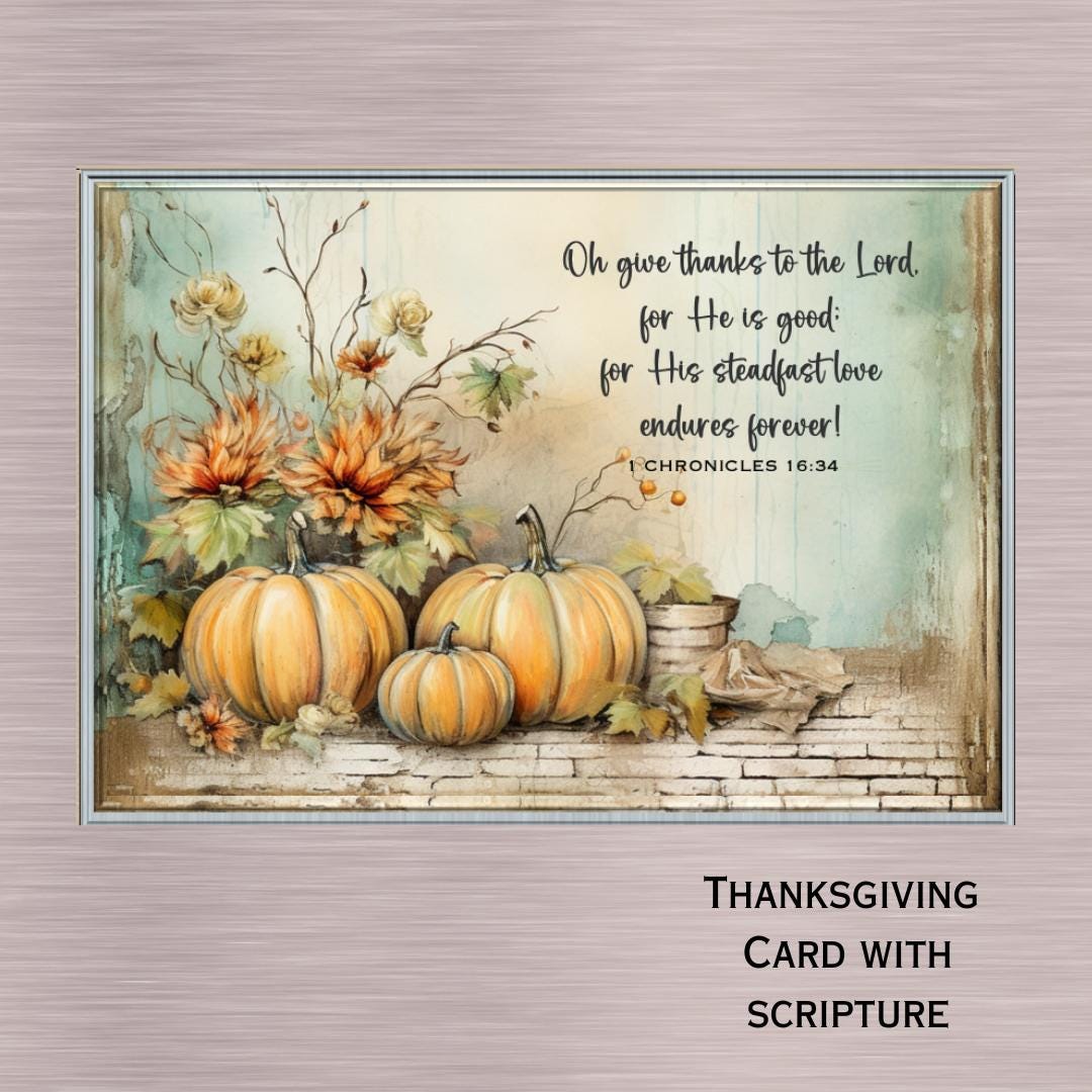 PRINTABLE INSTANT DOWNLOAD Christian Catholic Thanksgiving Card ...