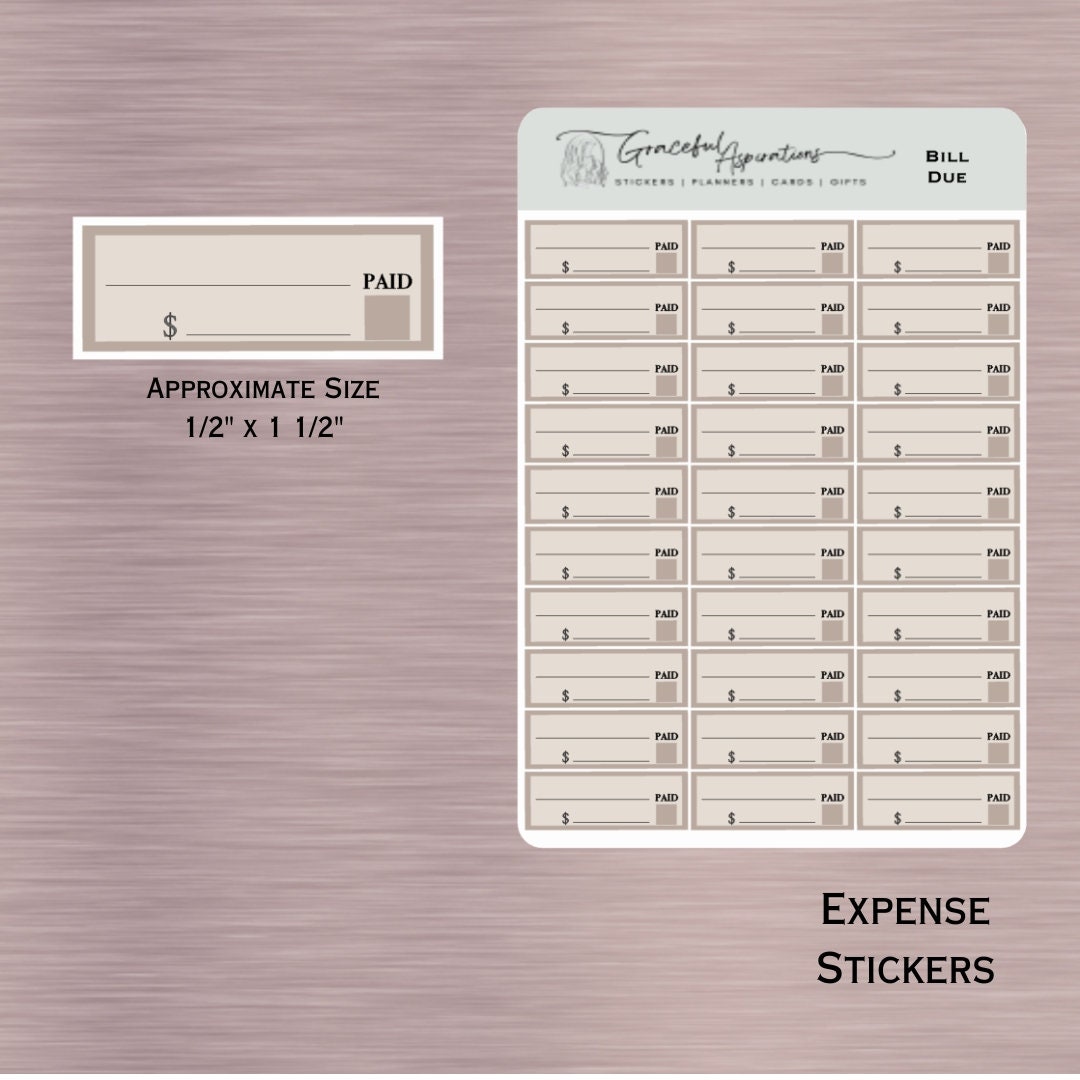 Expense Stickers - Expense | Budget Stickers | for Erin Condren ...