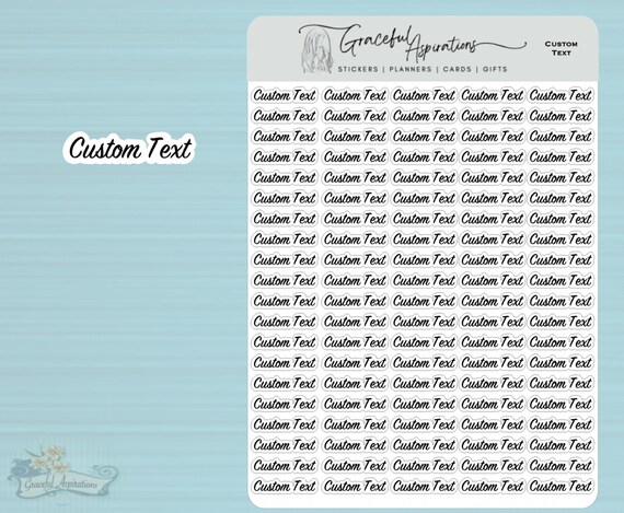 Custom Cursive Mini Scripts BLACK for Erin Condren - Etsy